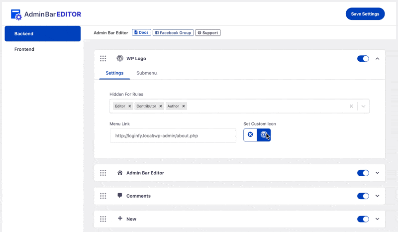 WordPress Toolbar Editor : Free Admin Bar Customization Tips